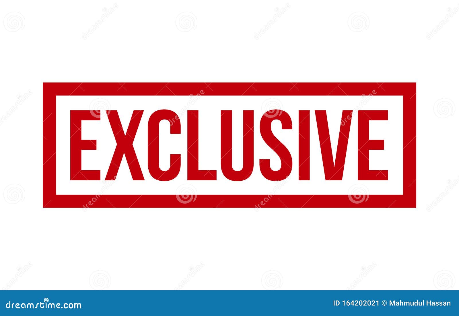 Exclusive Rubber Stamp on White Background, Vector Illustration Stock ...