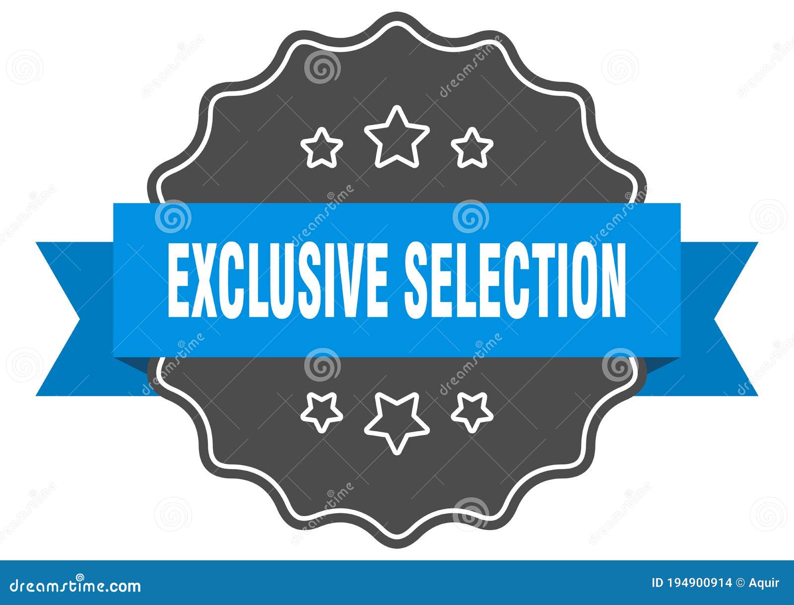 Exclusive selection label stock vector. Illustration of badge - 194900914