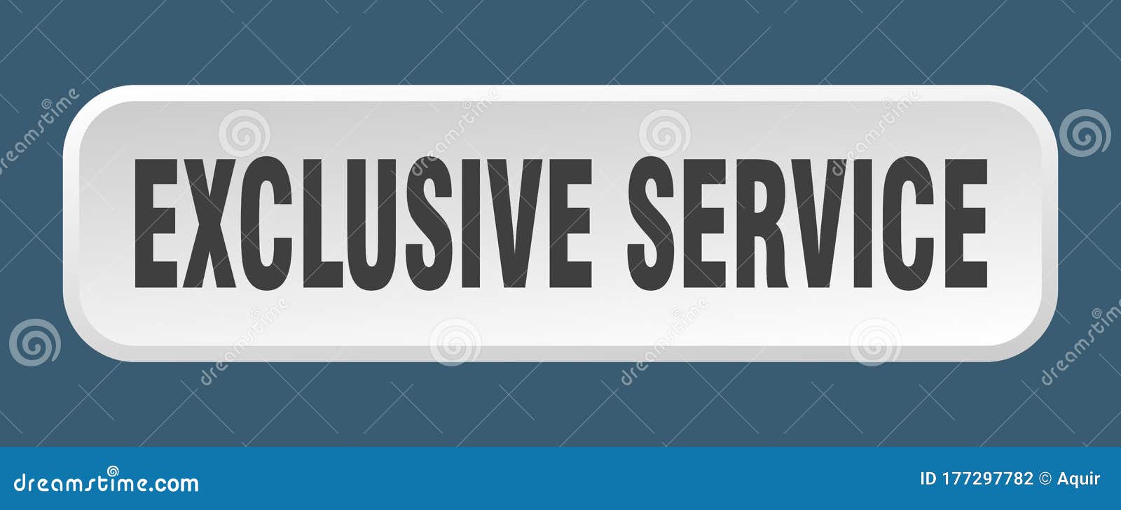 Exclusive Service Button. Exclusive Service Square 3d Push Button Stock ...