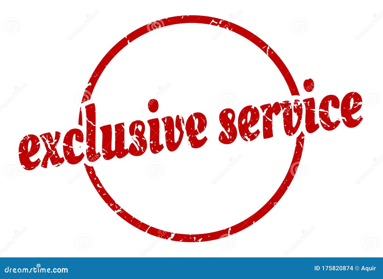 Exclusive Service Sign. Exclusive Service Round Vintage Stamp Stock ...