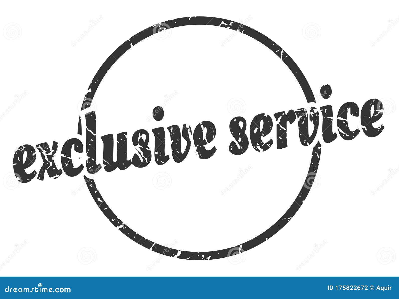 Exclusive Service Sign. Exclusive Service Round Vintage Stamp Stock ...