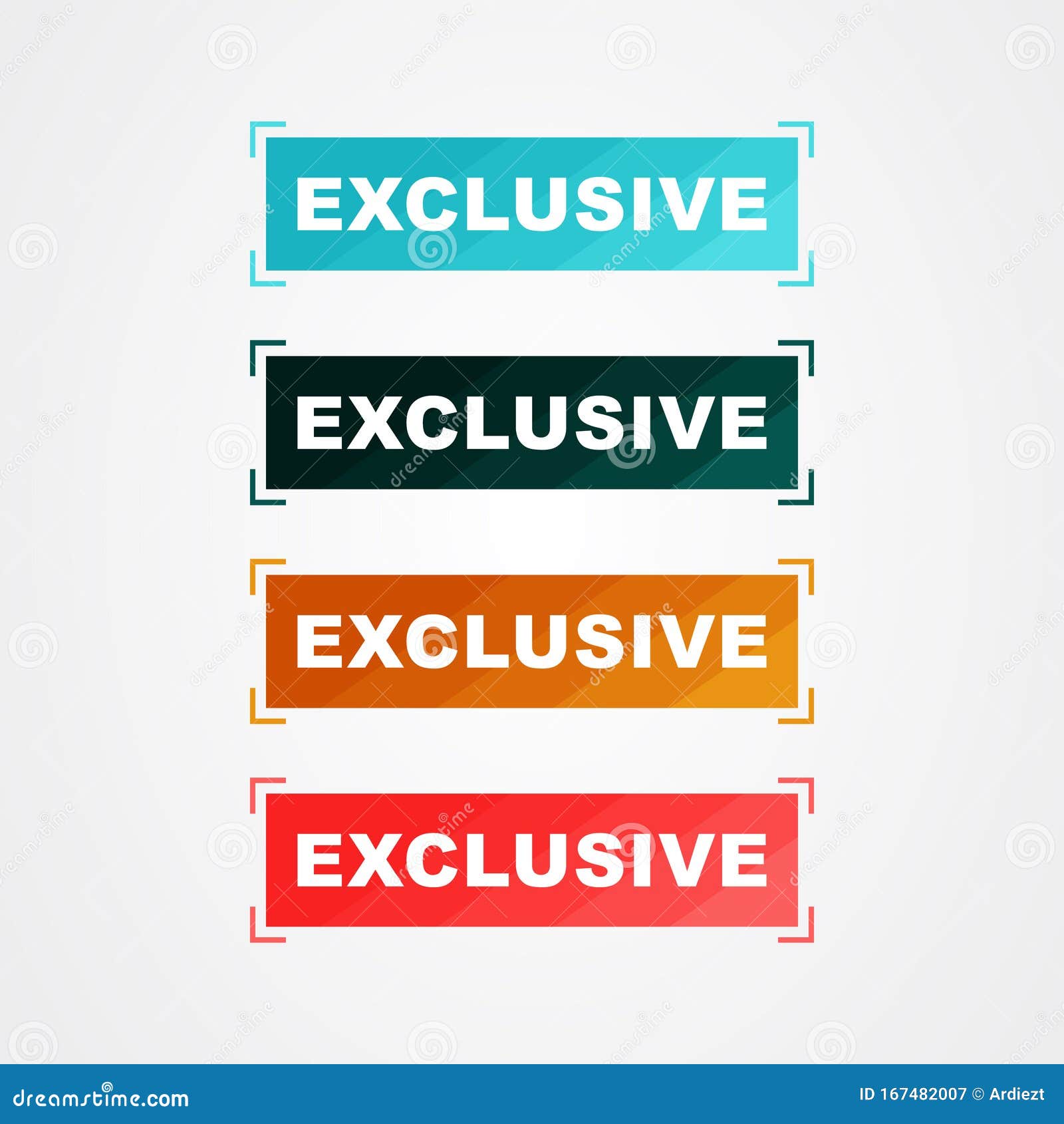 Exclusive Sign, Exclusive Stamp Template. Vector Illustration Stock ...