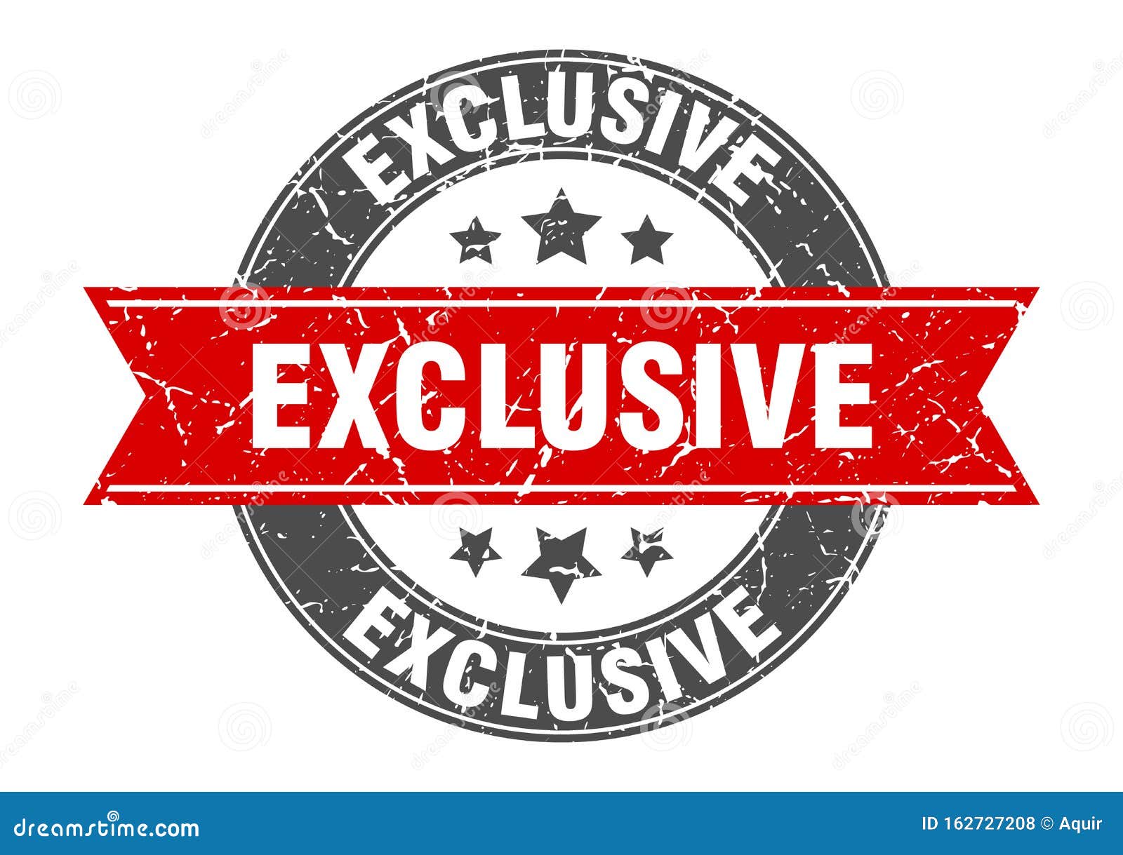 Exclusive stamp stock vector. Illustration of seal, vector - 162727208