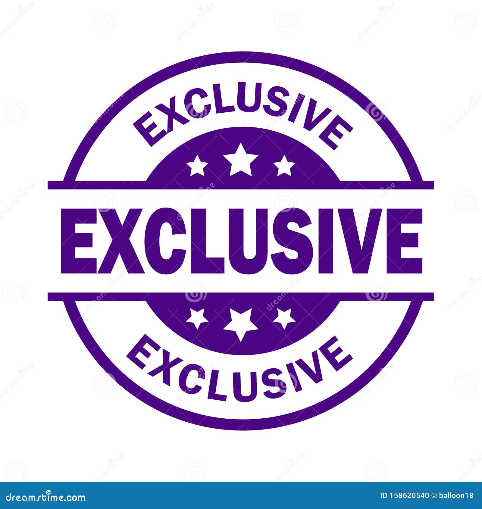 Exclusive stamp seal stock vector. Illustration of label - 158620540