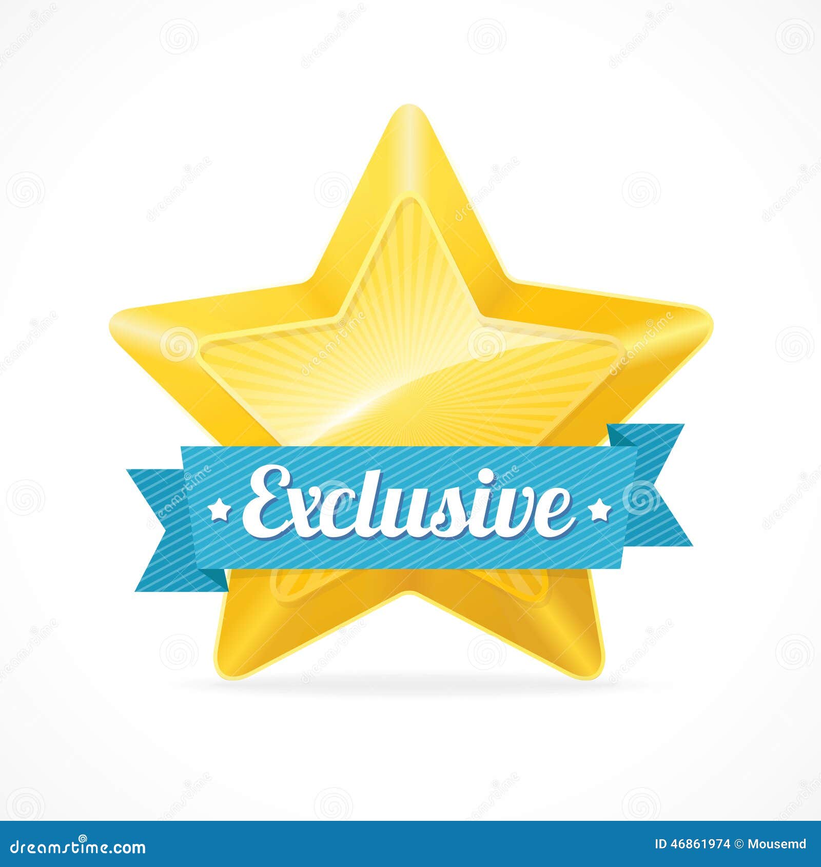 Exclusive Star Label. Vector Illustration Stock Vector - Illustration ...