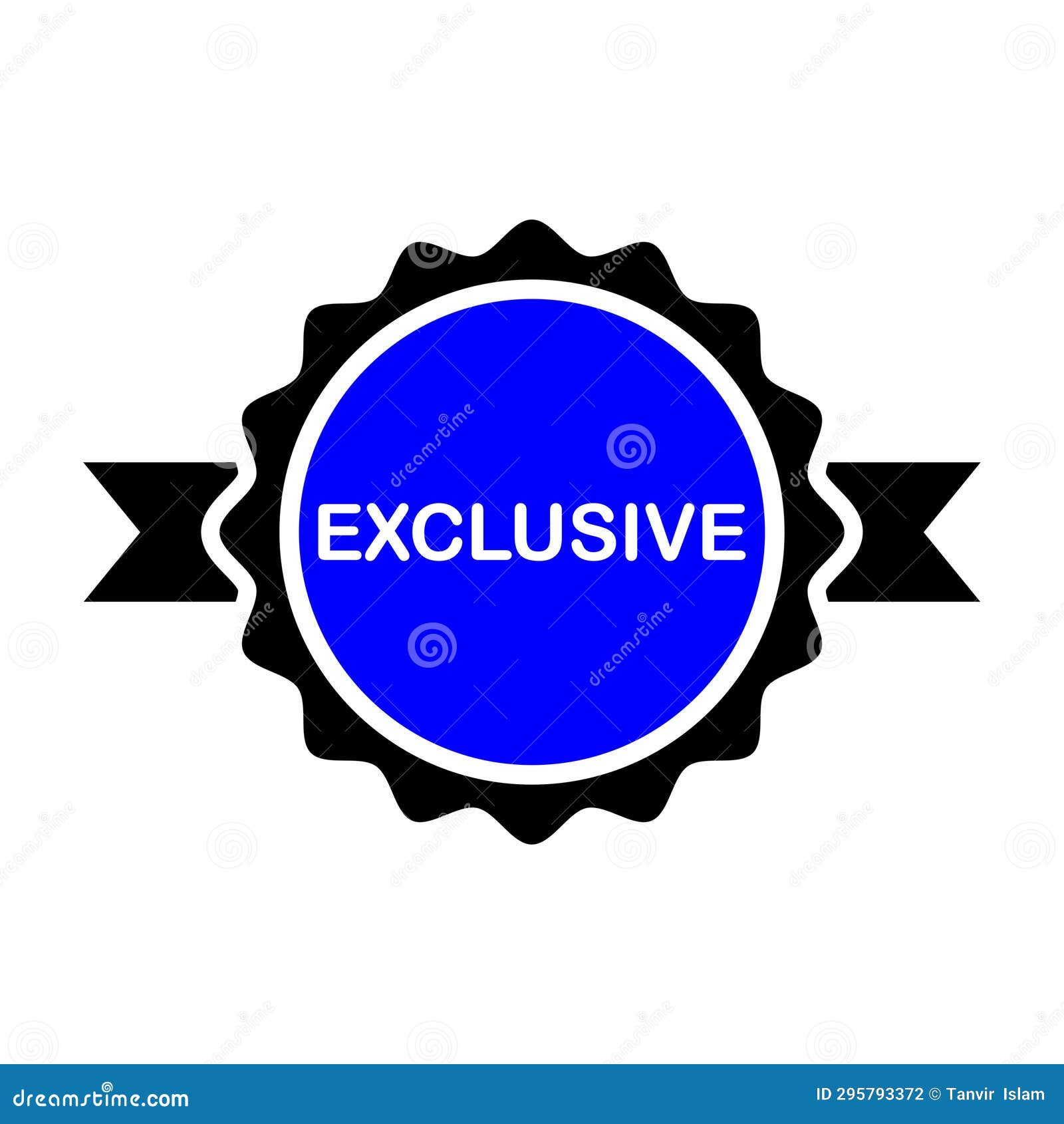 Exclusive Tag Icon stock illustration. Illustration of vector - 295793372