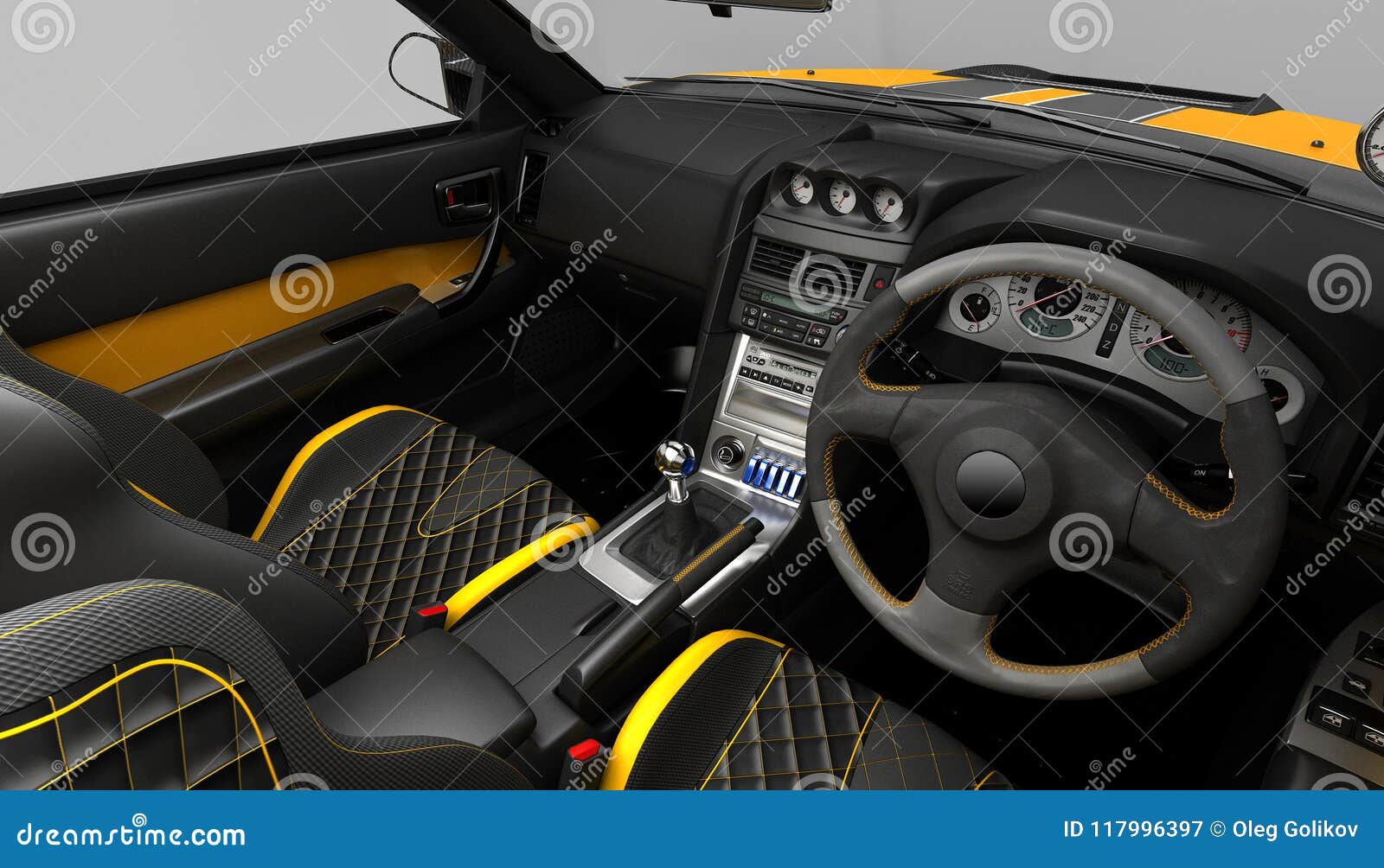 Exclusive Tuning Project for the Interior of a Sports Car. Interior ...