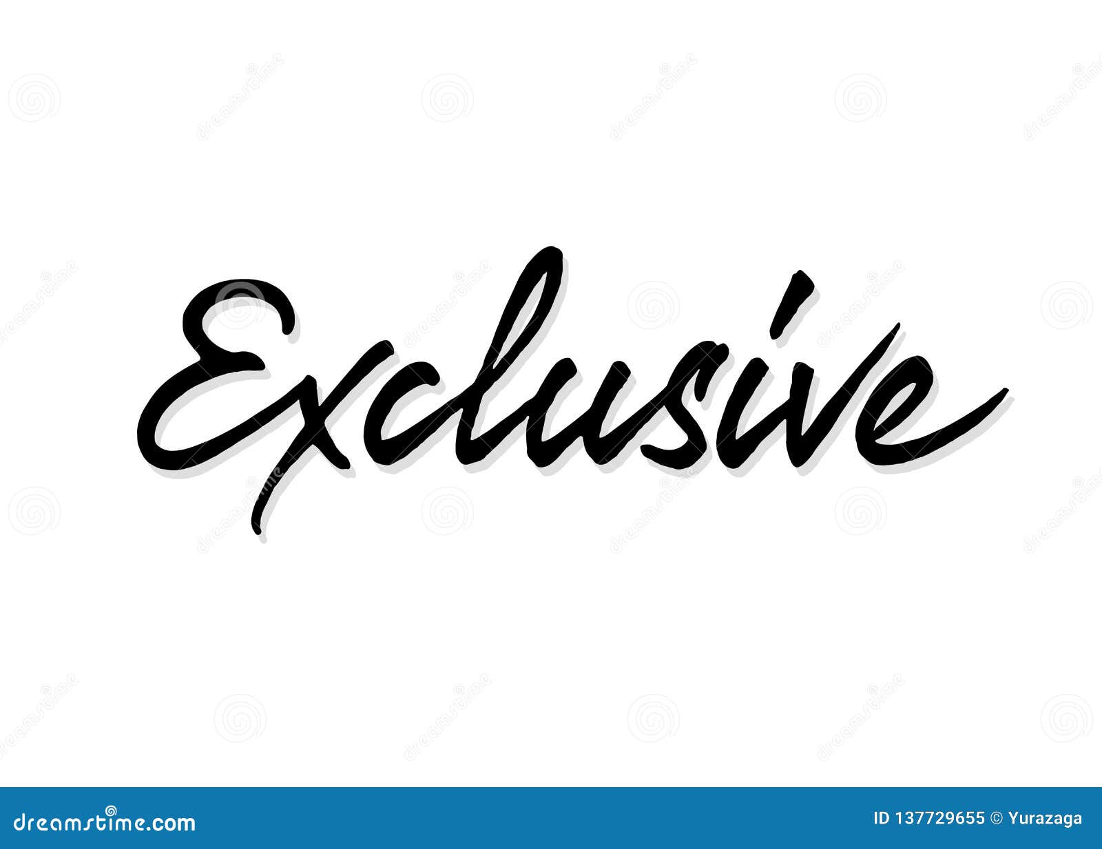 Exclusive vector lettering stock vector. Illustration of label - 137729655