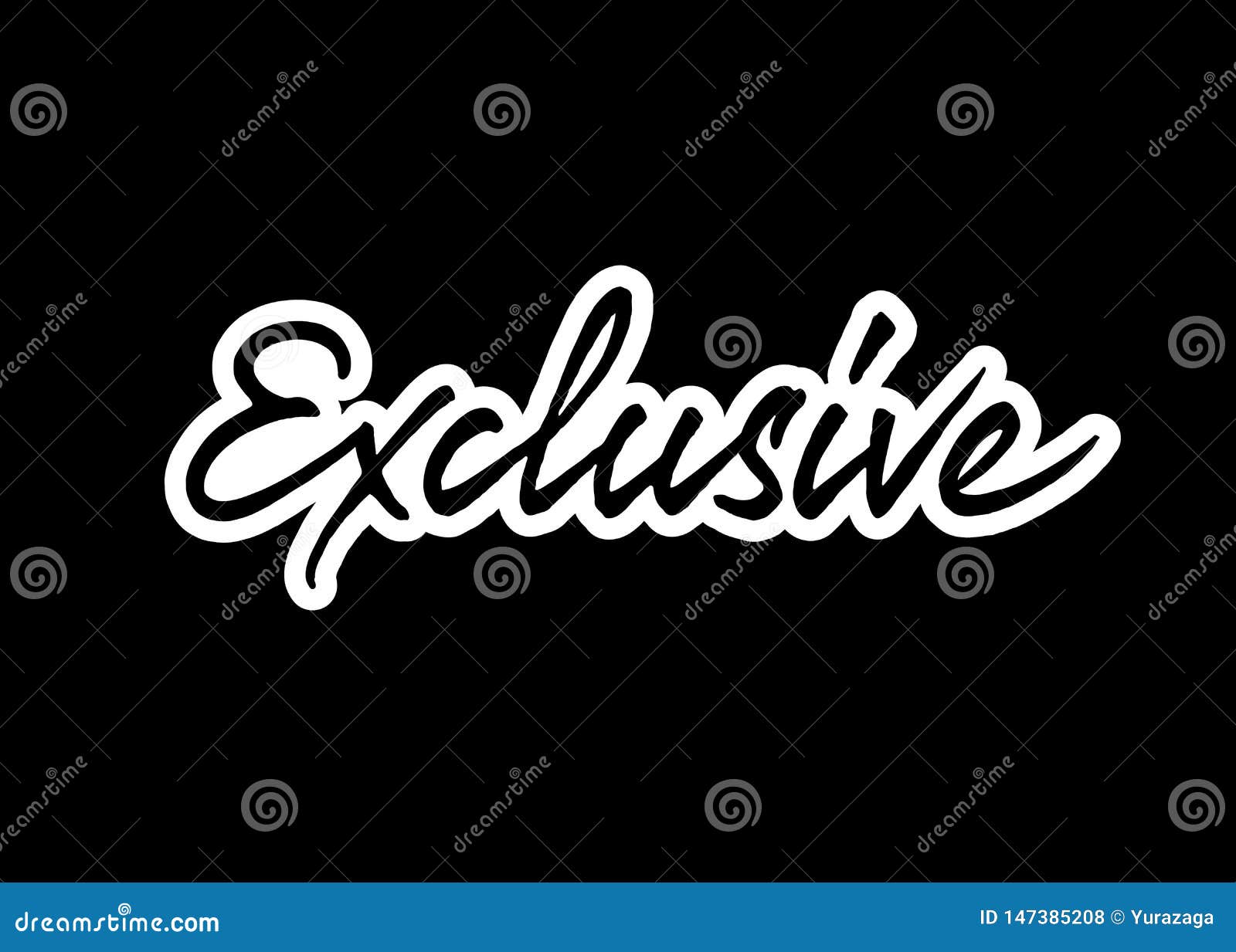 Exclusive vector lettering stock vector. Illustration of background ...