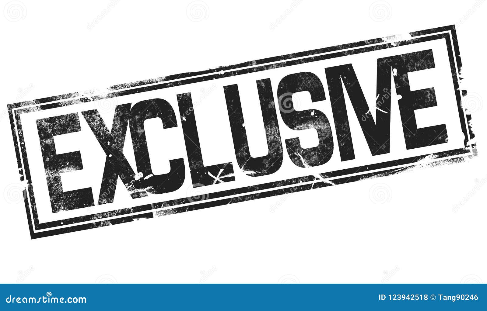 Exclusive Word with Black Frame Stock Illustration - Illustration of ...