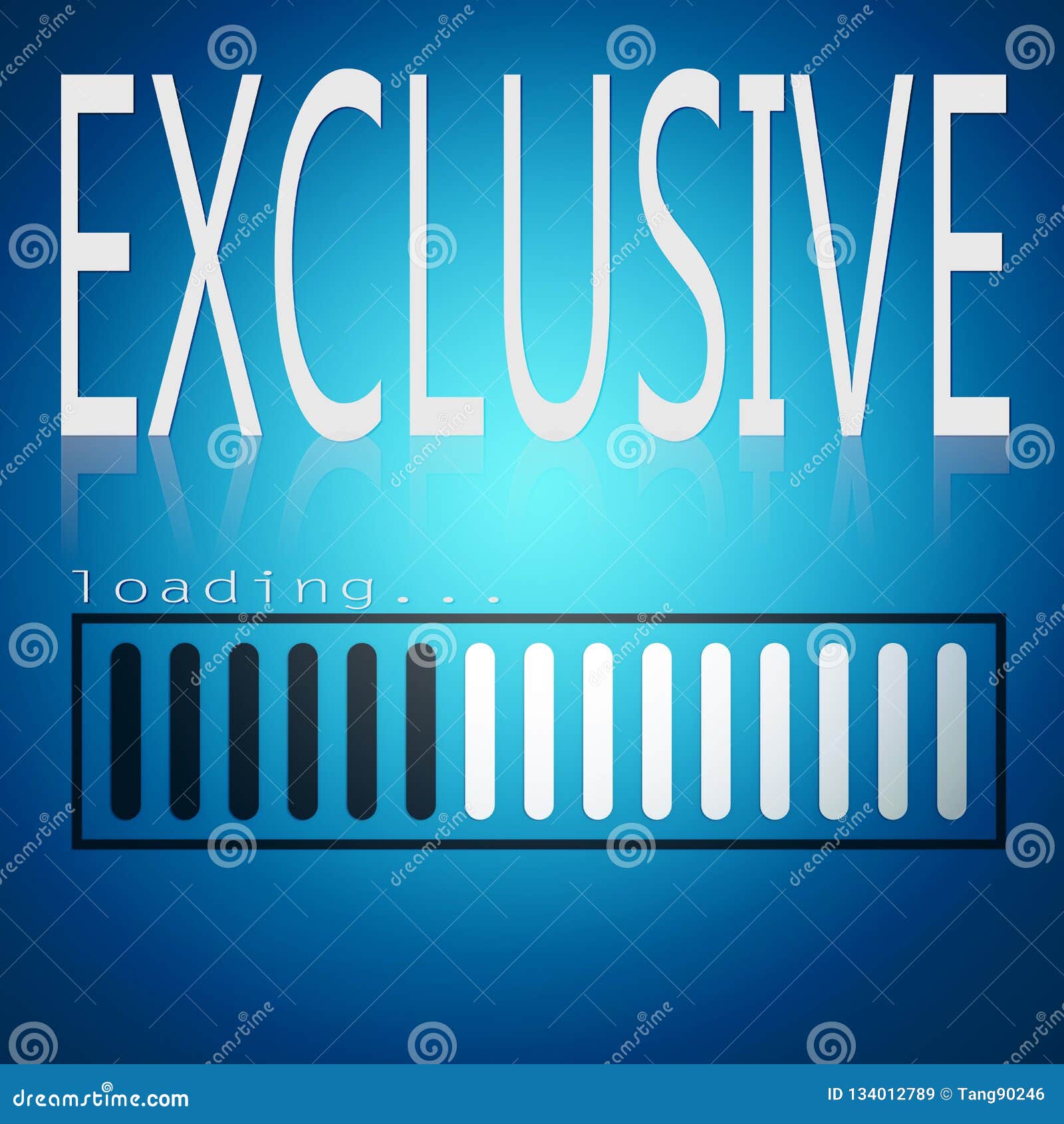 Exclusive Word with Blue Loading Bar Stock Illustration - Illustration ...