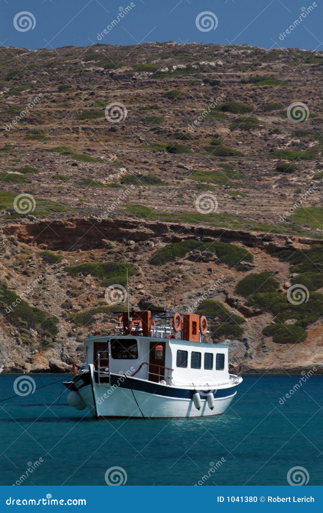 Excursion boat stock photo. Image of fishing, greece, islands - 1041380