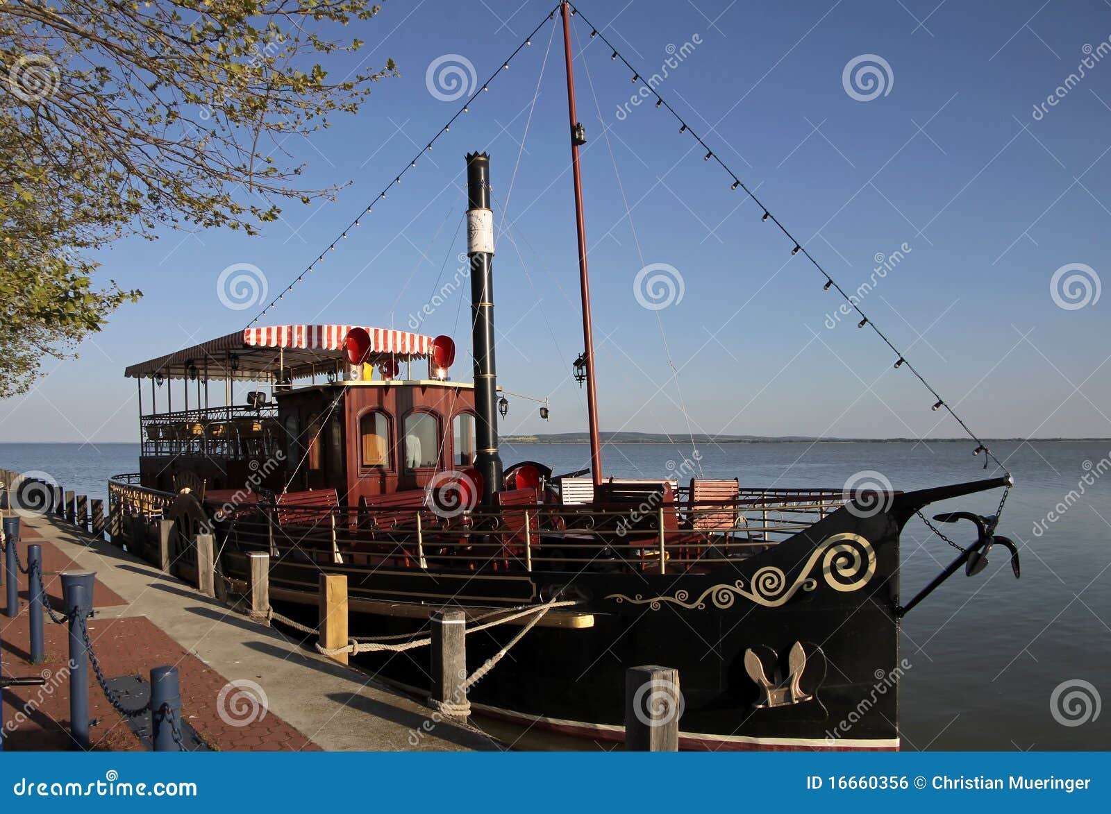Excursion Boat on Lake Balaton Stock Photo - Image of boat, pier: 16660356