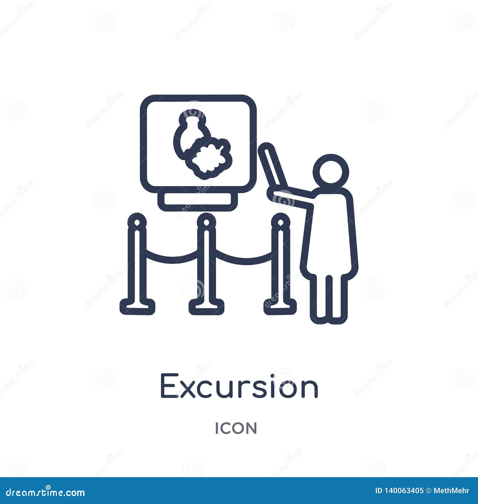 Excursion Icon From Museum Outline Collection. Thin Line Excursion Icon ...