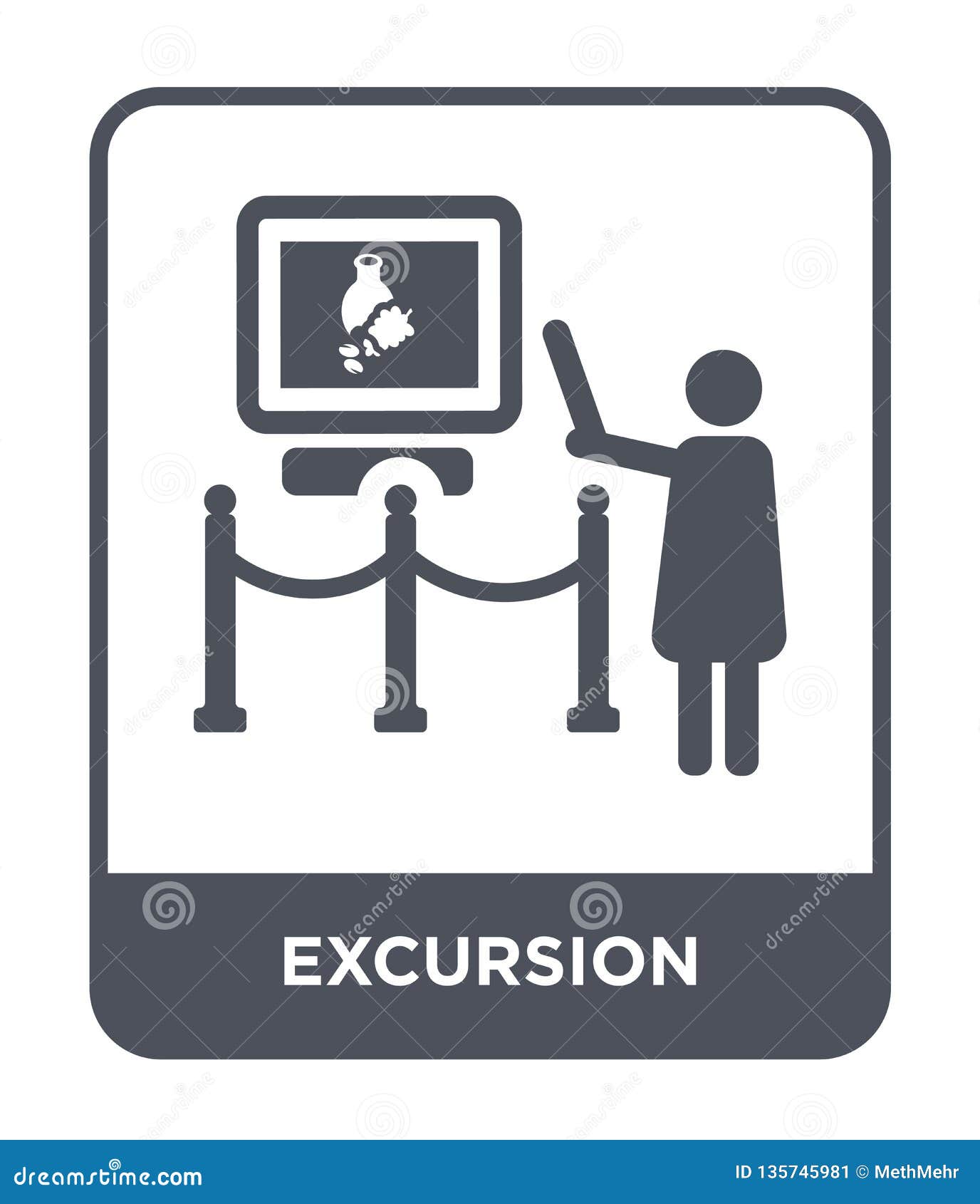 Excursion Icon in Trendy Design Style. Excursion Icon Isolated on White ...