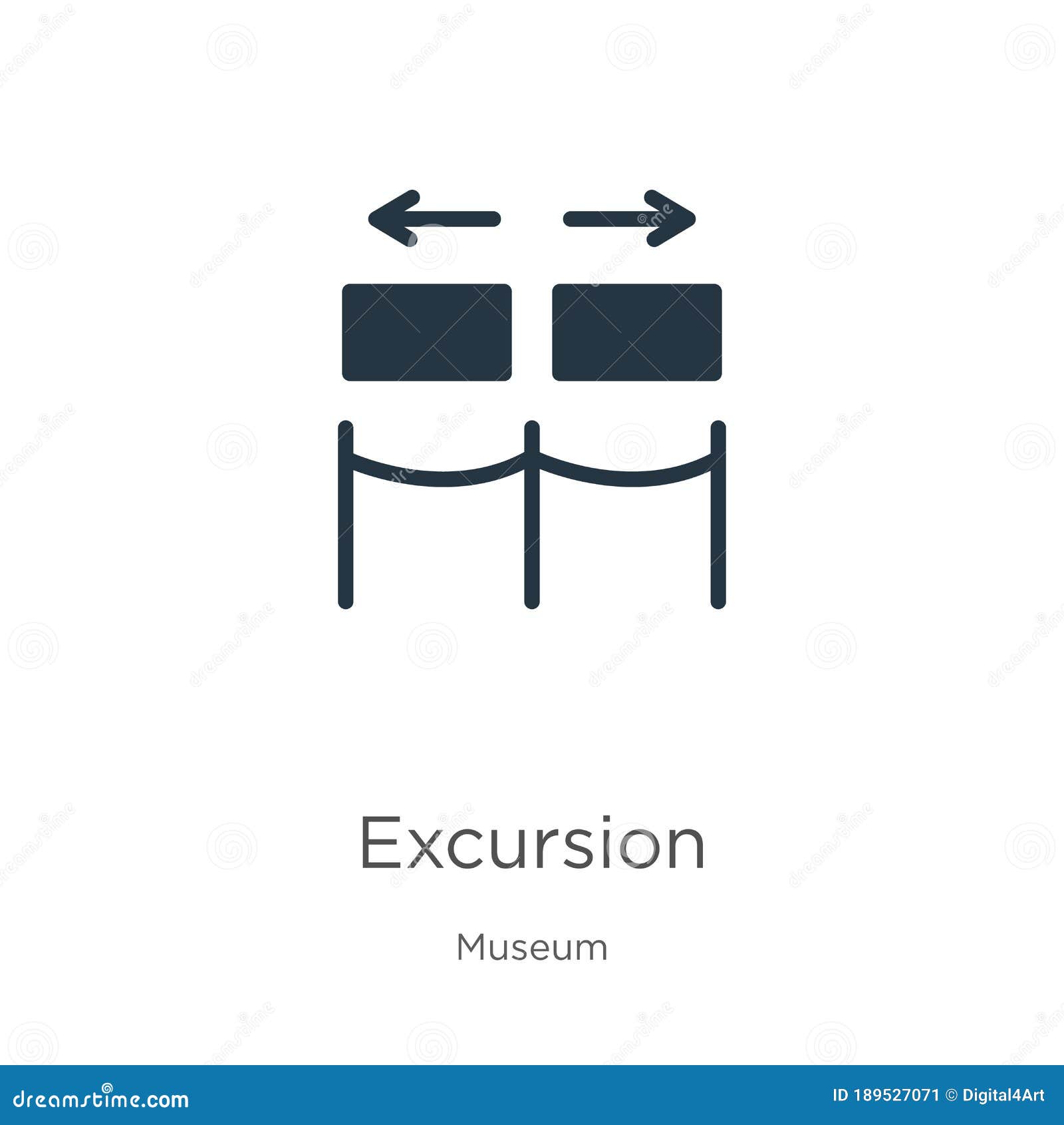 Excursion Icon Vector. Trendy Flat Excursion Icon from Museum ...