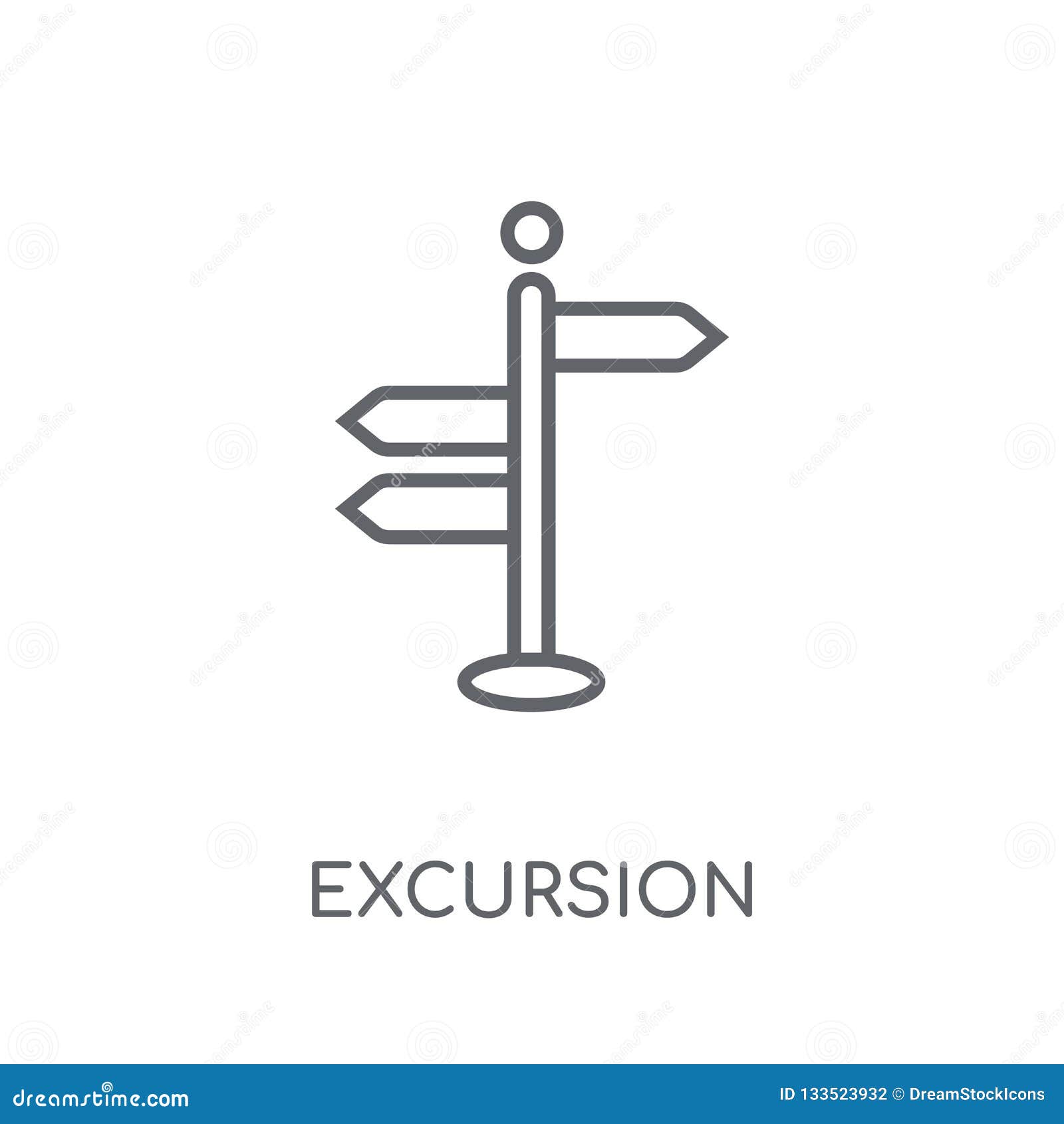 Excursion Linear Icon. Modern Outline Excursion Logo Concept on Stock ...
