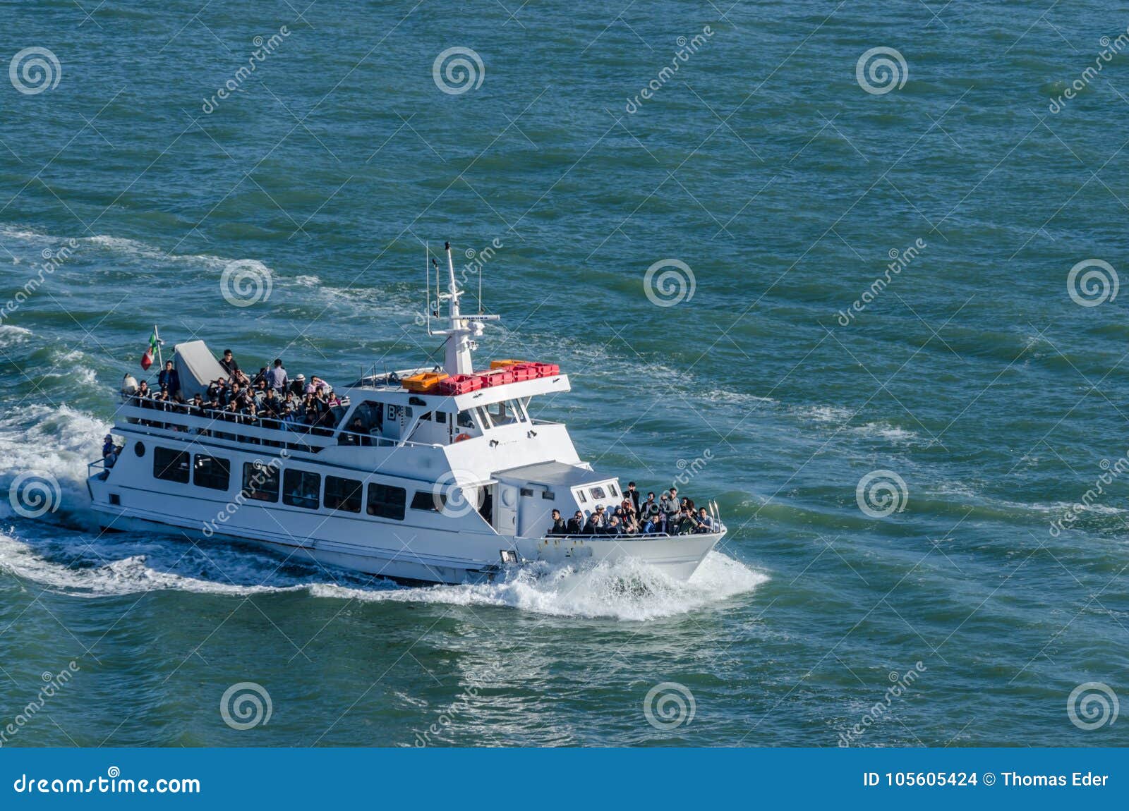 Excursion ship with people editorial stock image. Image of cruise ...