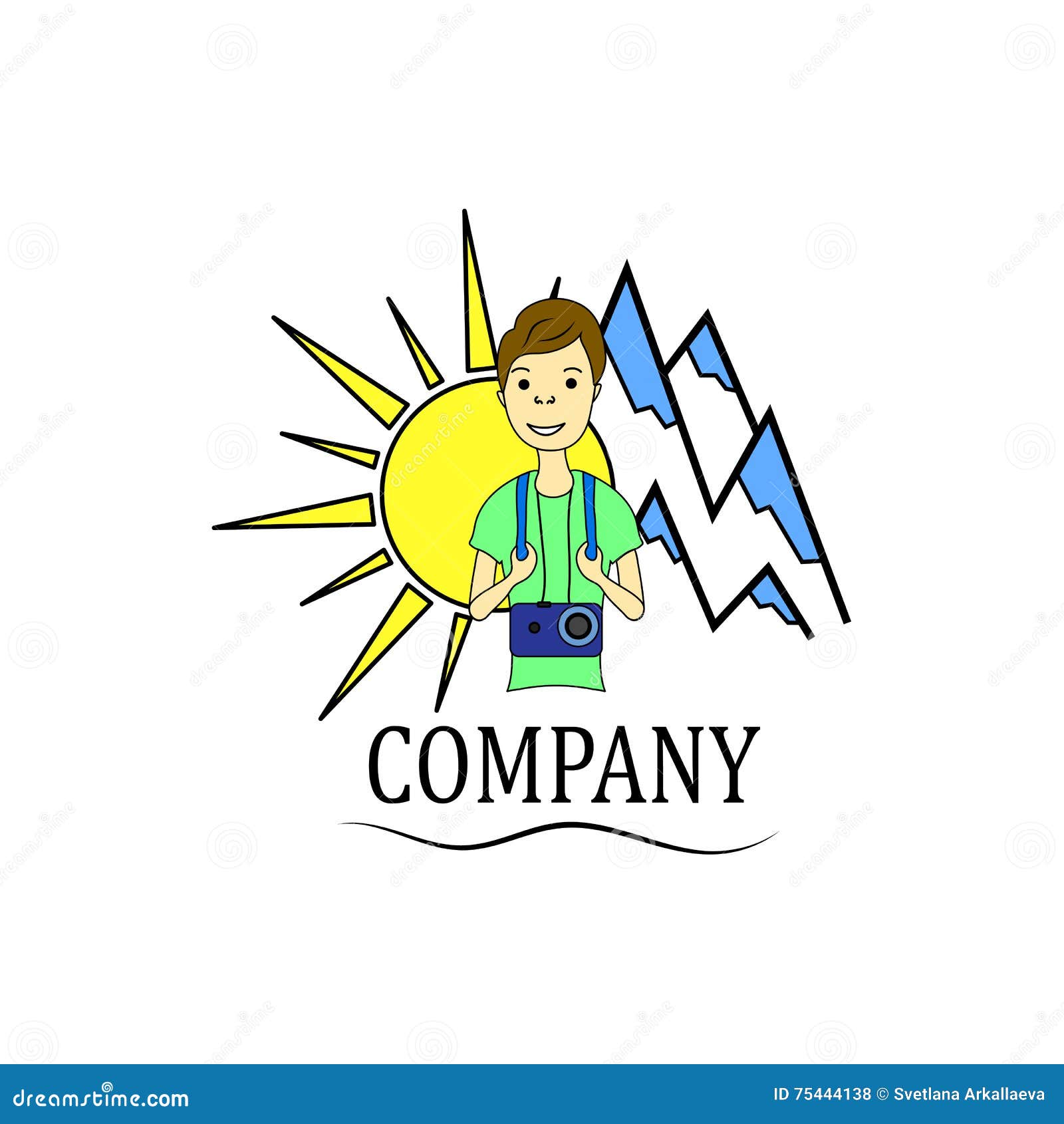 Excursion, Summer, Sea, Excursions Logo in EPS 10 Stock Illustration ...