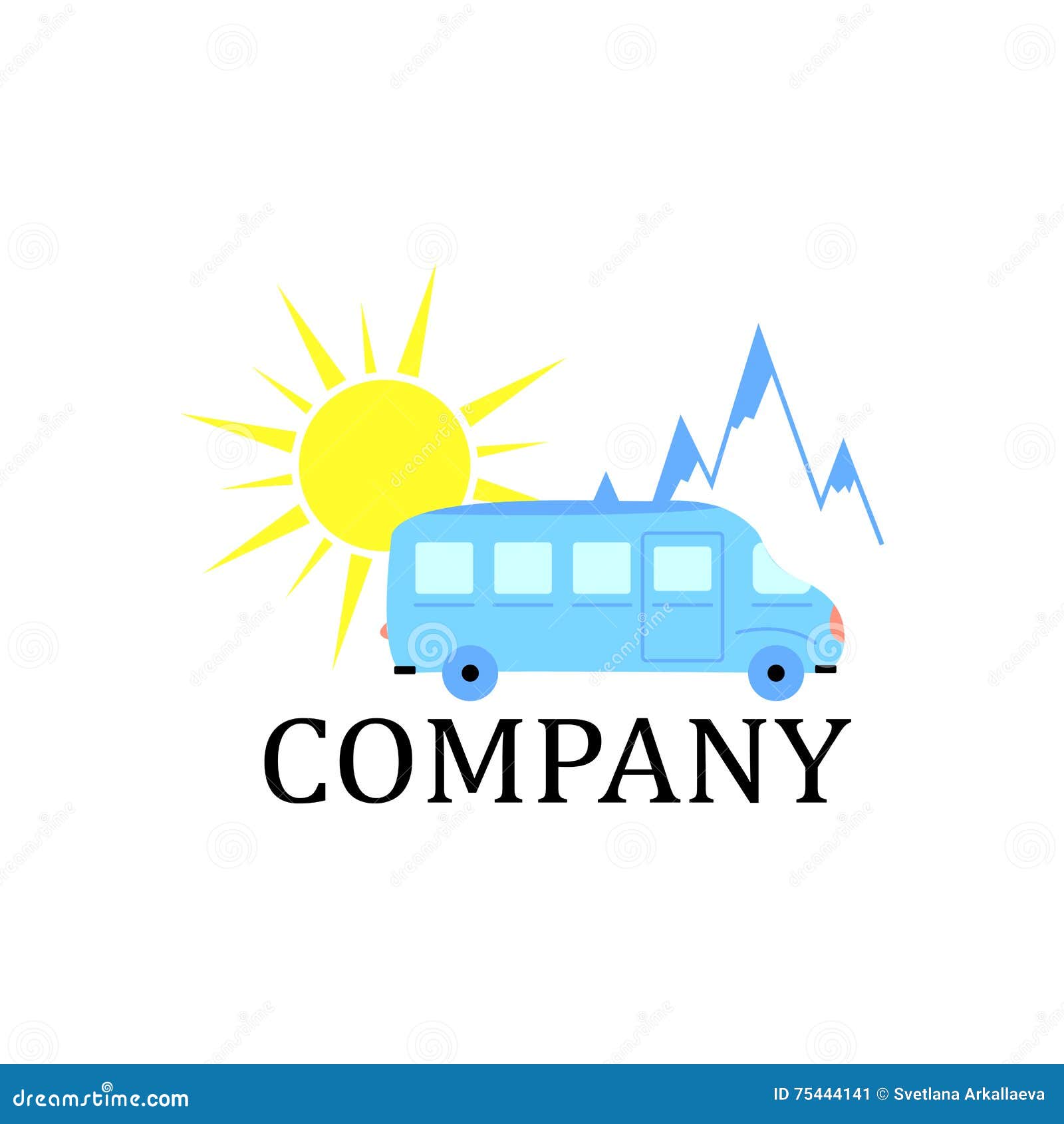 Excursion, Summer, Sea, Excursions Logo in EPS 10 Stock Illustration ...