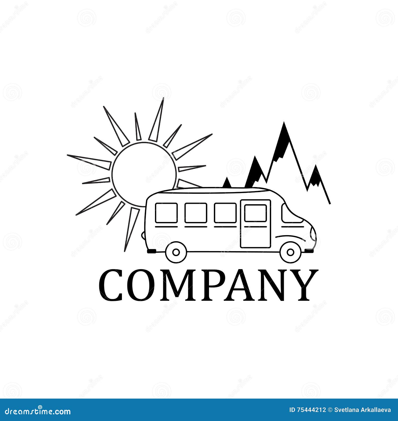 Excursion, Summer, Sea, Excursions Logo in EPS 10 Stock Illustration ...