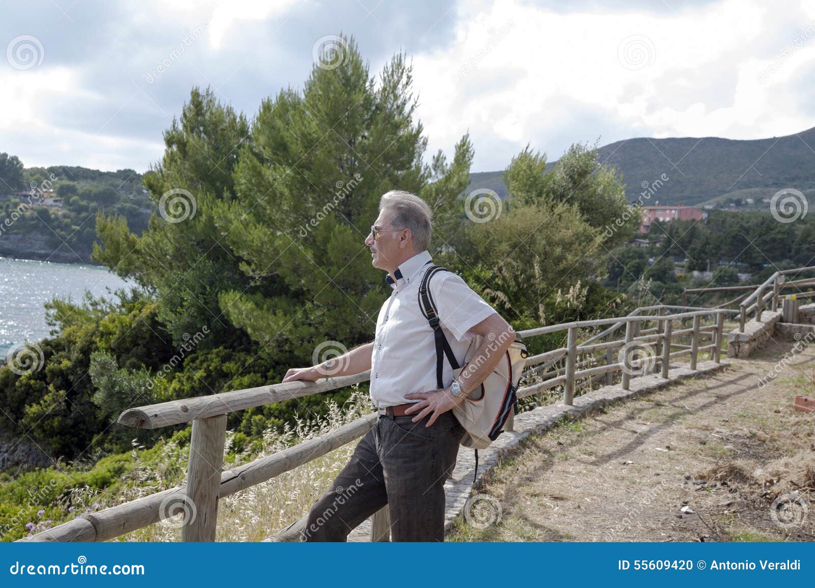 Excursionist stock photo. Image of landscape, ride, green - 55609420