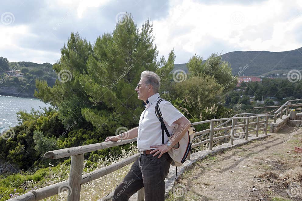 Excursionist stock photo. Image of landscape, ride, green - 55609420