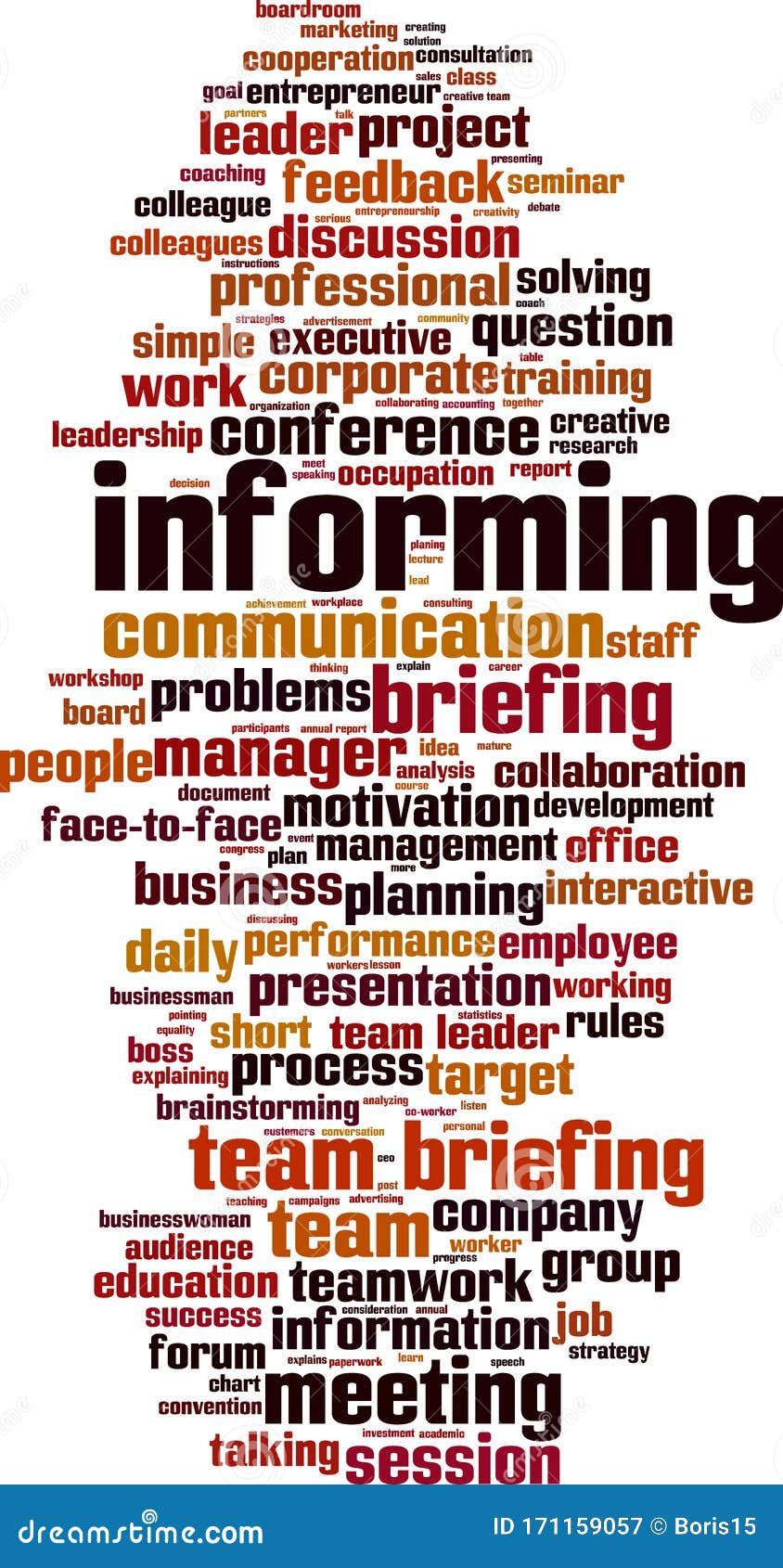 Informing word cloud stock vector. Illustration of vector - 171159057