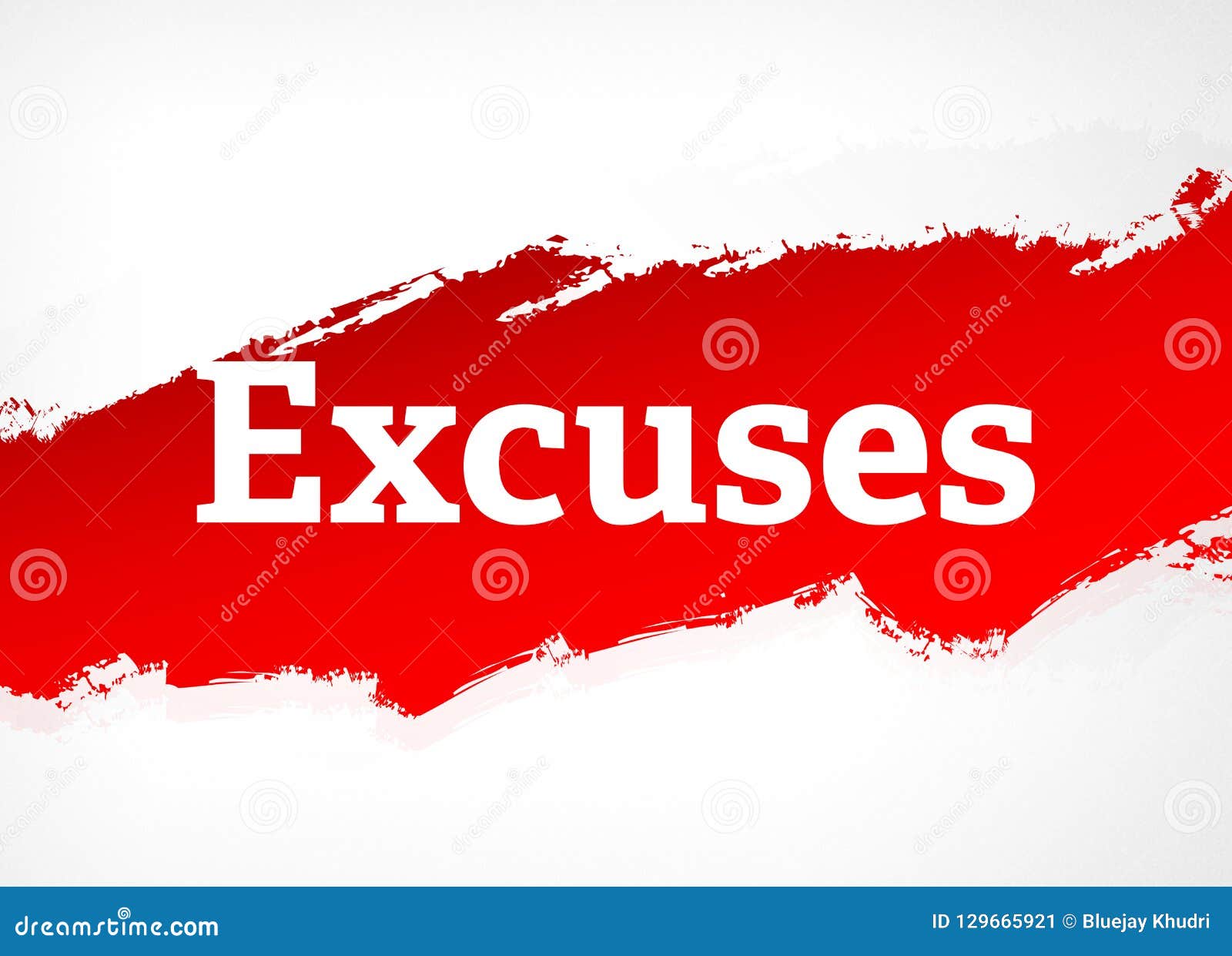 Excuses Red Brush Abstract Background Illustration Stock Illustration ...