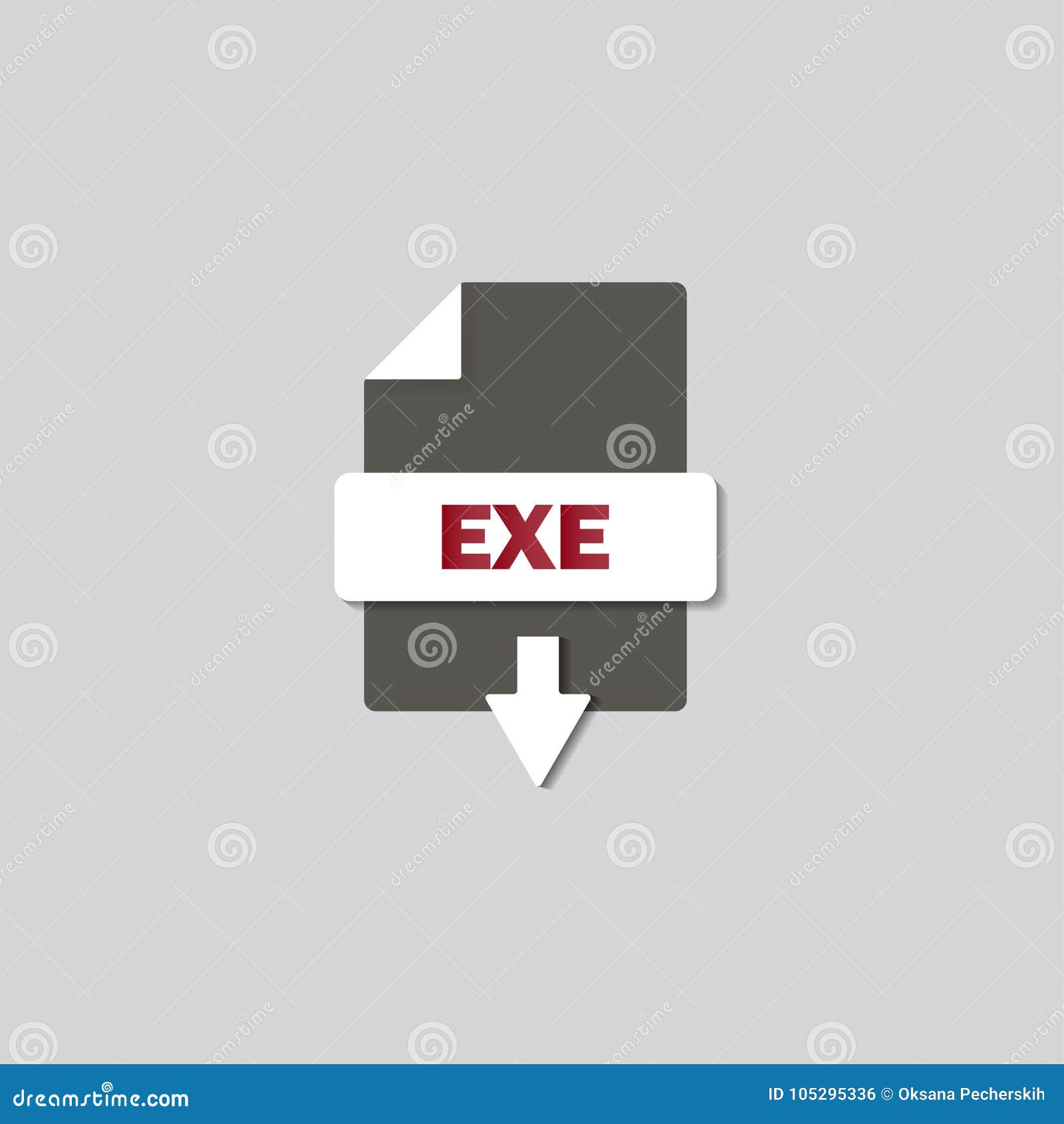 EXE Download Icon on Background. EXE Button . Stock Vector ...