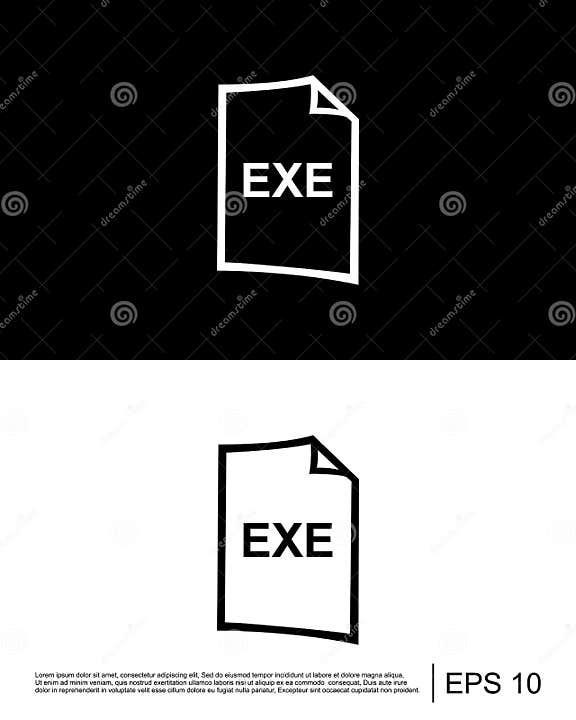 Exe File Format Icon Template Stock Illustration - Illustration of ...