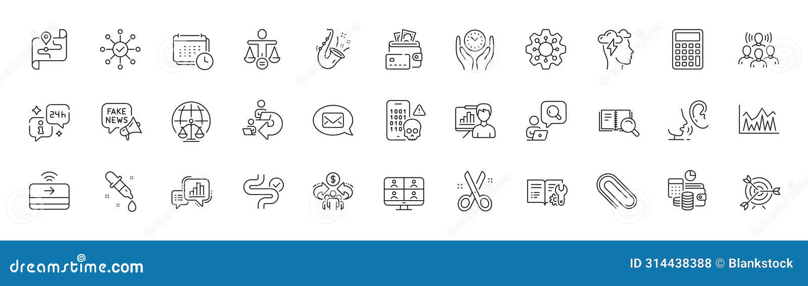 Execute, Graph Chart and Cyber Attack Line Icons. for Web App, Printing ...
