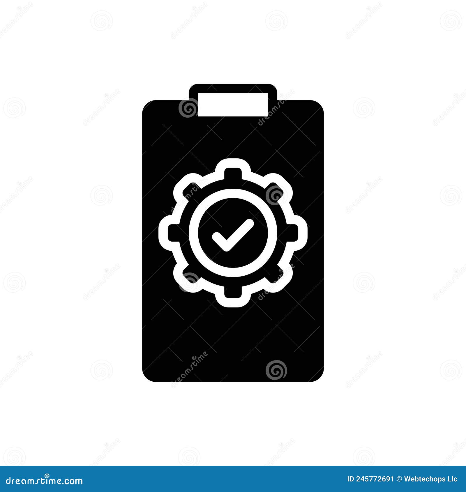 Black Solid Icon for Execute, Accomplish and Perform Stock Vector ...