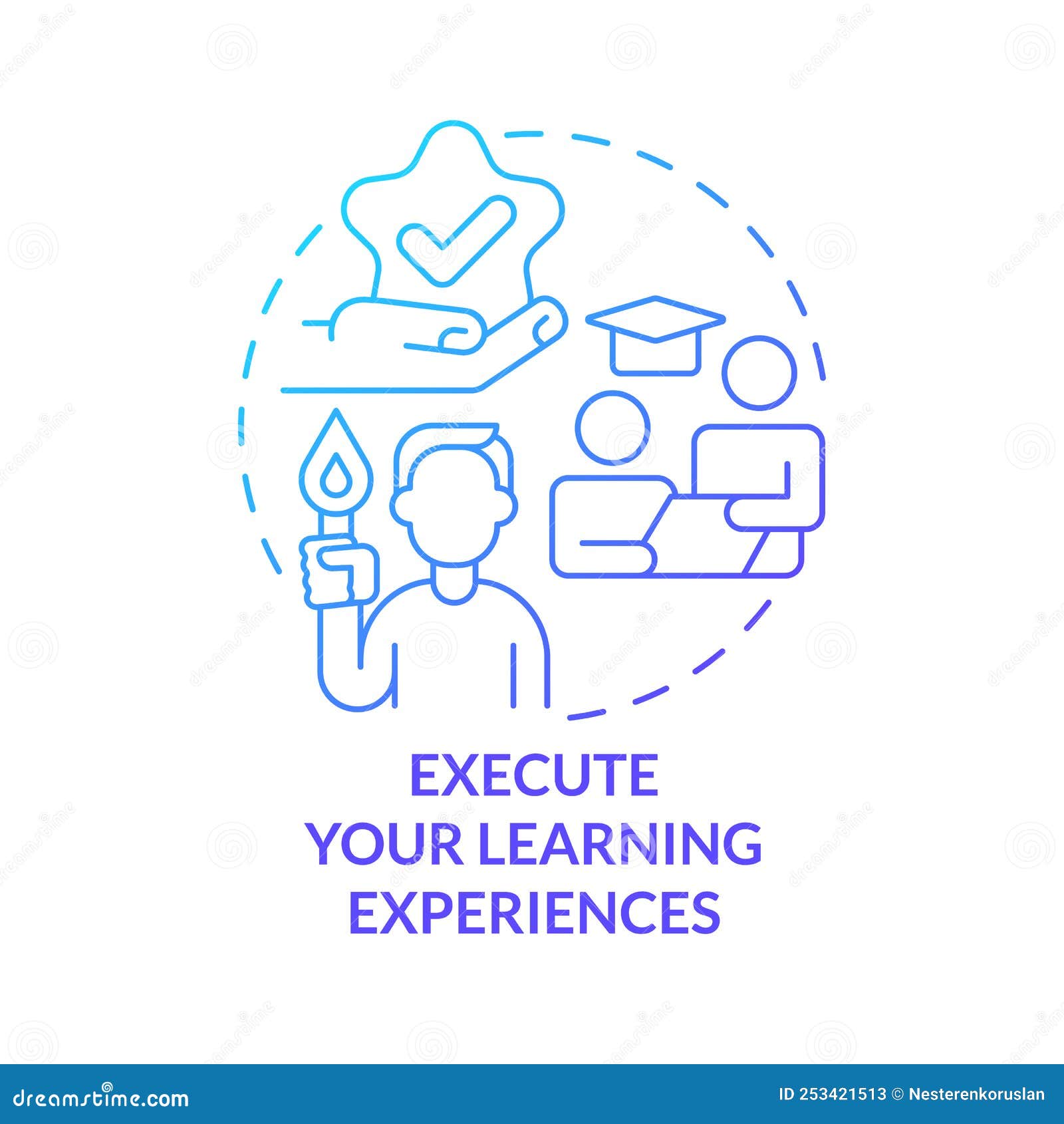 Execute Learning Experiences Blue Gradient Concept Icon Stock Vector ... Execute Learning Experiences Blue Gradient Concept Icon Stock Vector ...