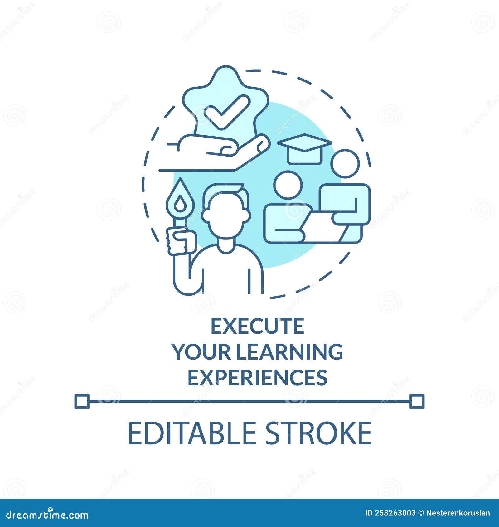 Execute Learning Experiences Concept Icon Cartoon Vector ...