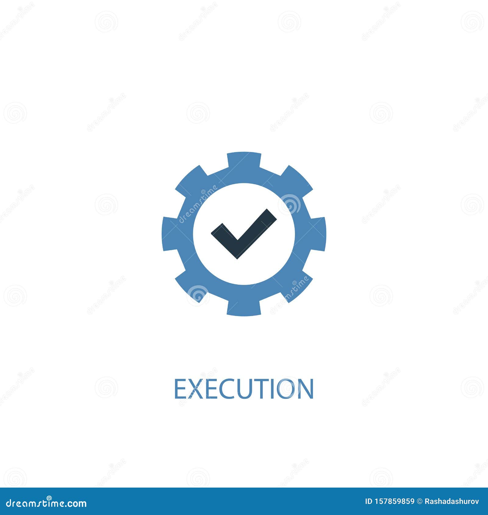 Execution Concept 2 Colored Icon. Simple Stock Vector - Illustration of ...