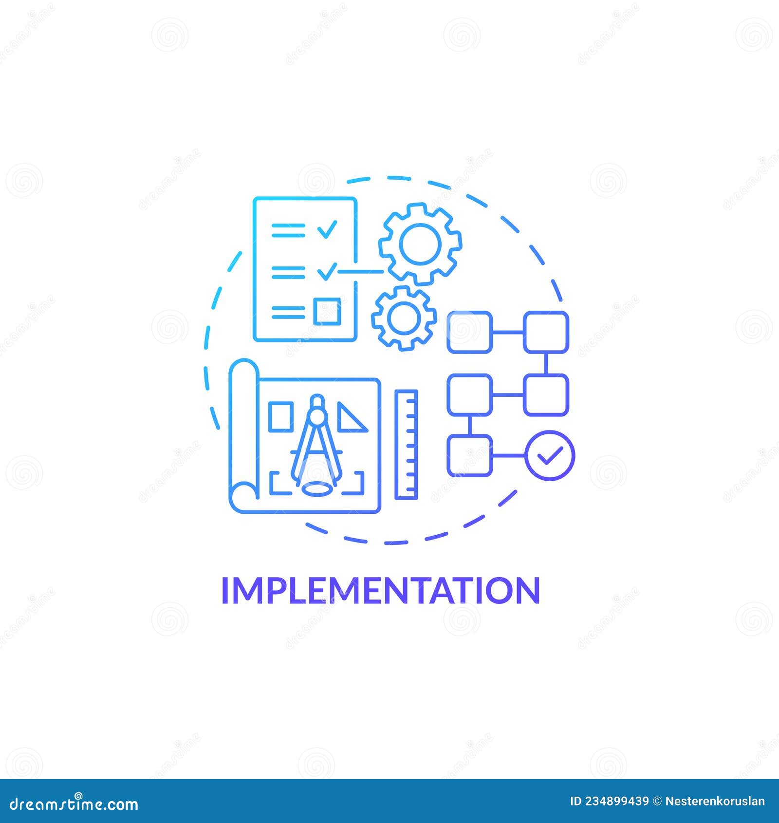 Execution concept icon stock vector. Illustration of realization ...