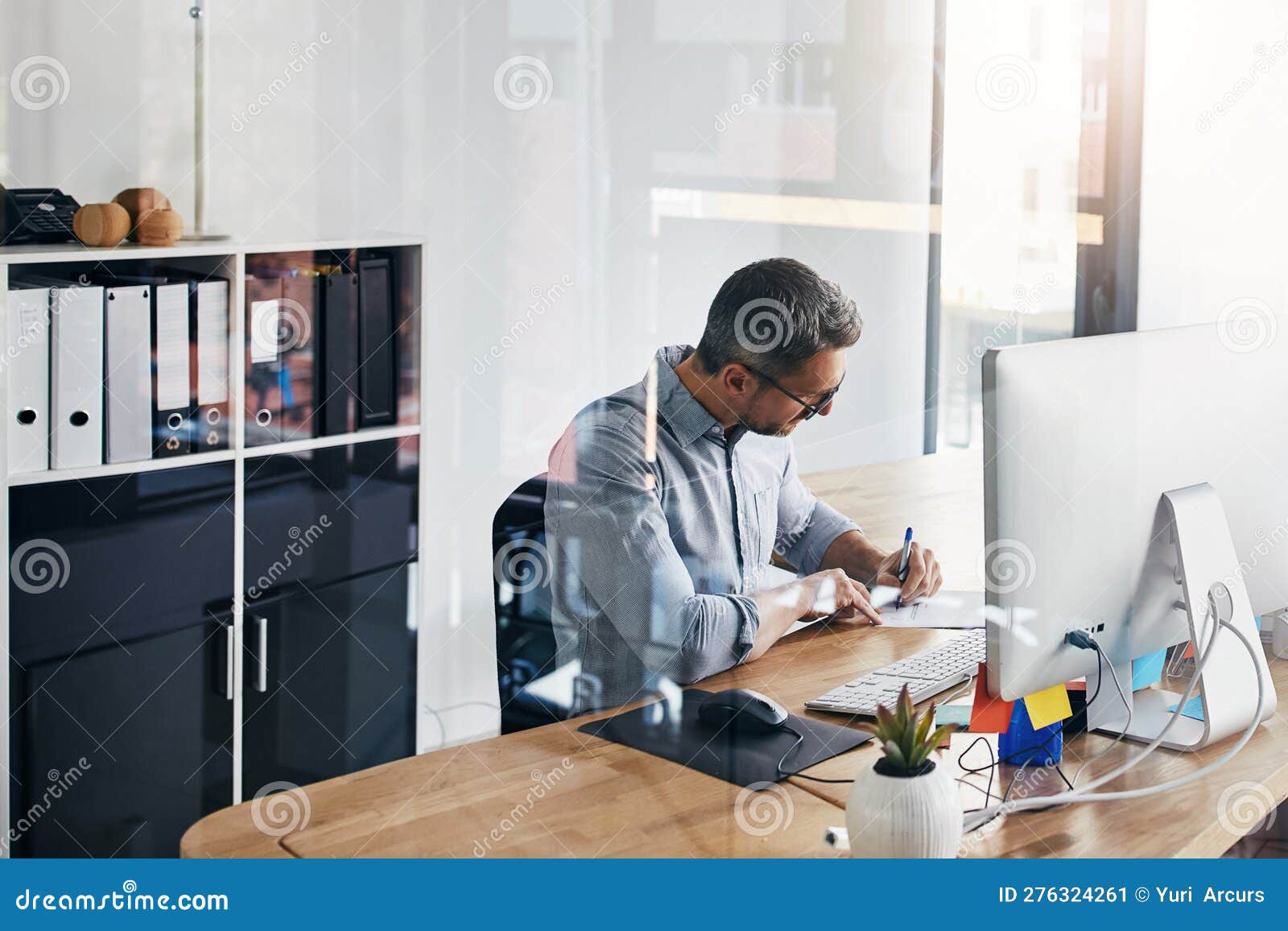 Execution is Everything in Business. a Businessman Working on His ...