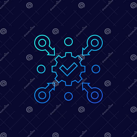 Execution and Execute Line Vector Icon Stock Vector - Illustration of ...
