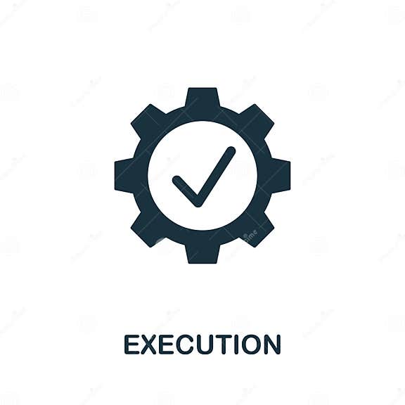 Execution Icon. Simple Creative Element. Filled Monochrome Execution ...
