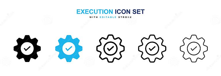 Execution icon vector stock illustration. Illustration of efficient ...