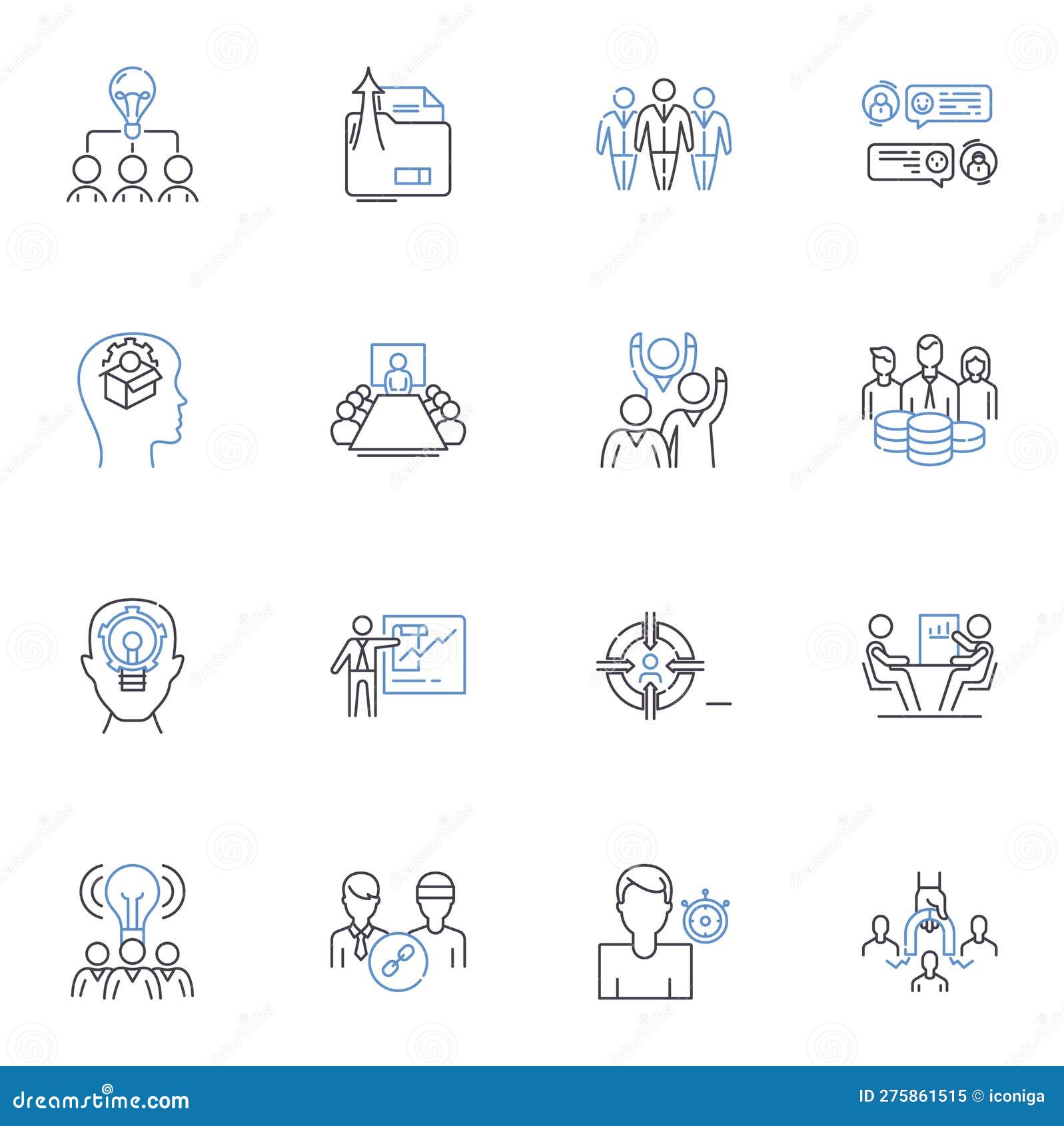 Execution Ideation Line Icons Collection. Creativity, Innovation ...