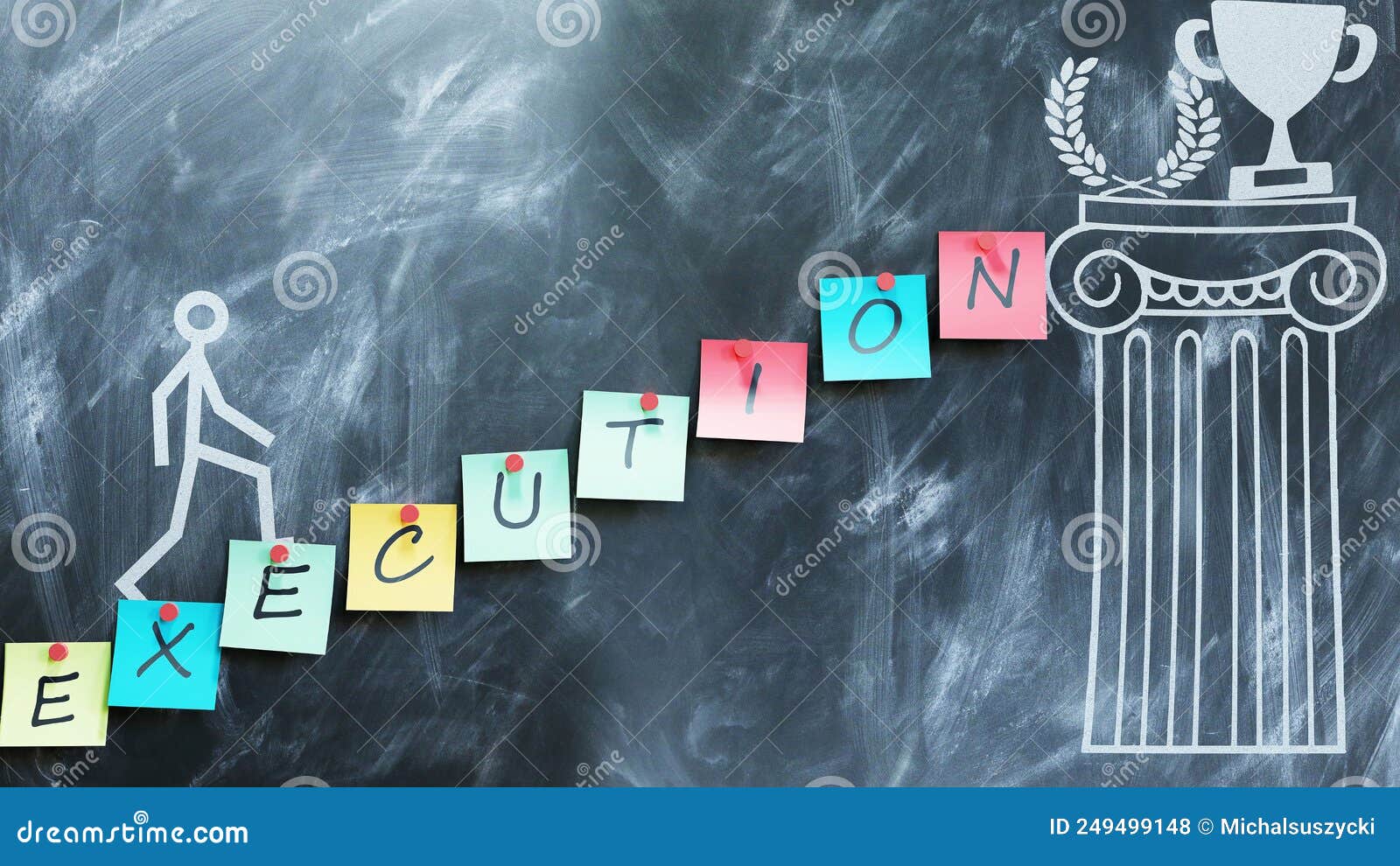 Execution Make Steps To Success Stock Photo - Image of execution ...