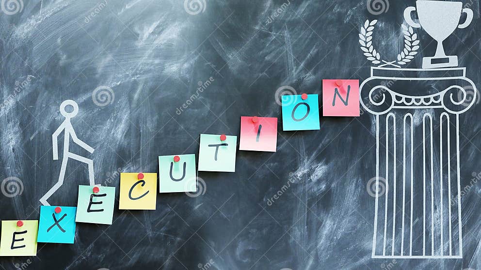 Execution Make Steps To Success Stock Photo - Image of execution ...