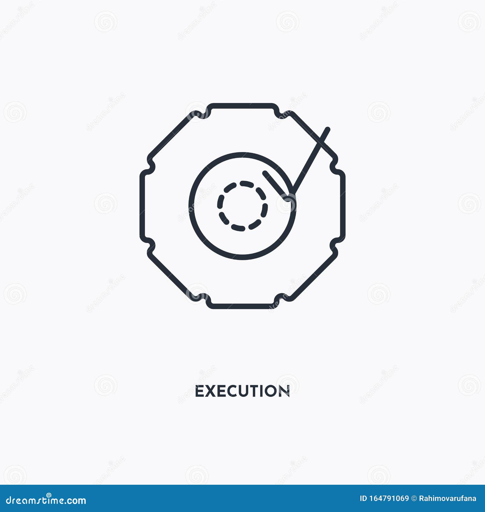 Execution Outline Icon. Simple Linear Element Illustration. Isolated ... Execution Outline Icon. Simple Linear Element Illustration. Isolated ...