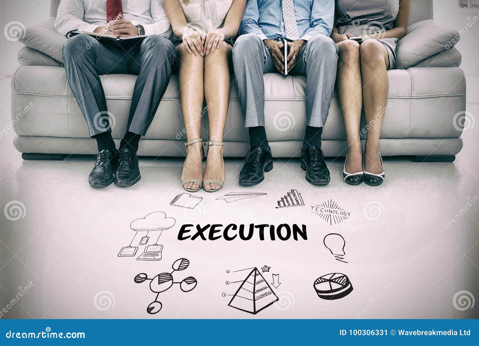 Composite Image of Execution Text Surrounded by Various Web Icons Stock ...