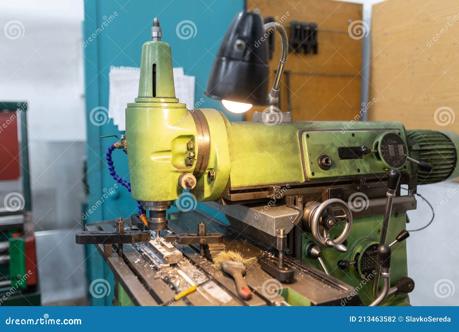 Execution of the Work Process on an Industrial Milling Machine. the ...