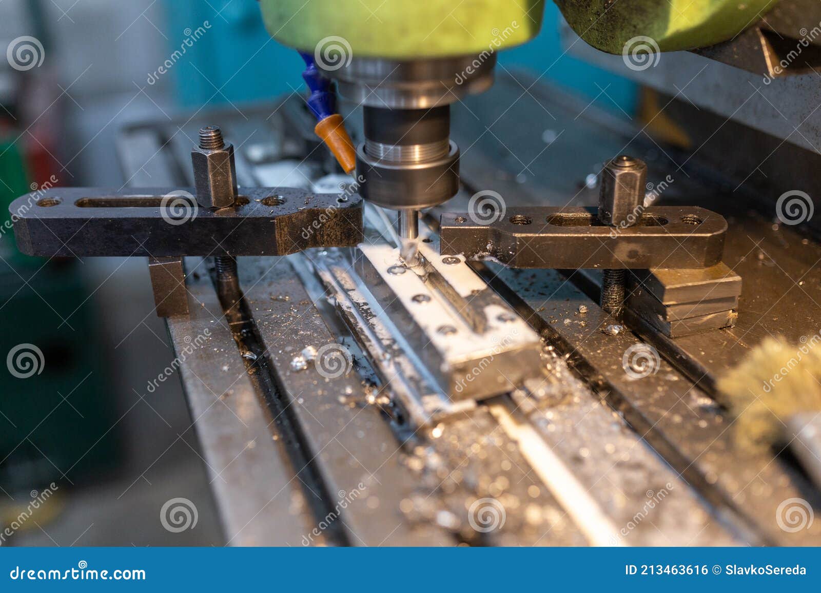 Execution of the Work Process on an Industrial Milling Machine. the ...