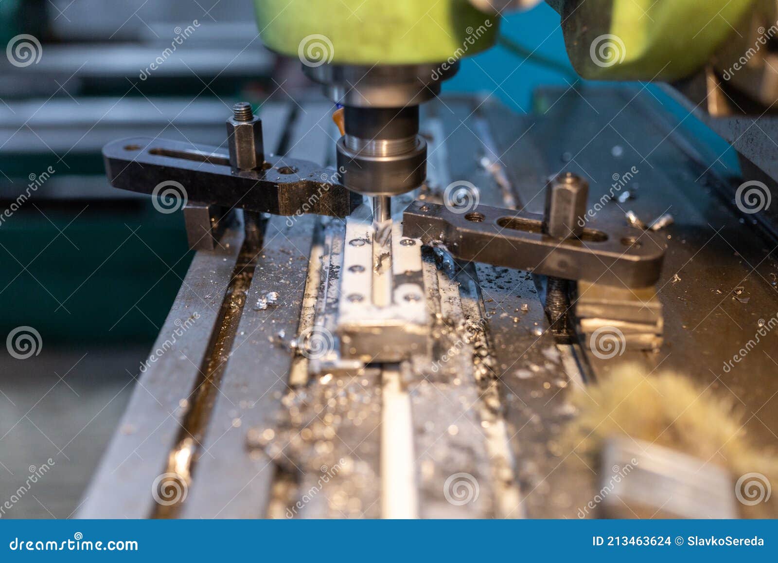 Execution of the Work Process on an Industrial Milling Machine. the ...