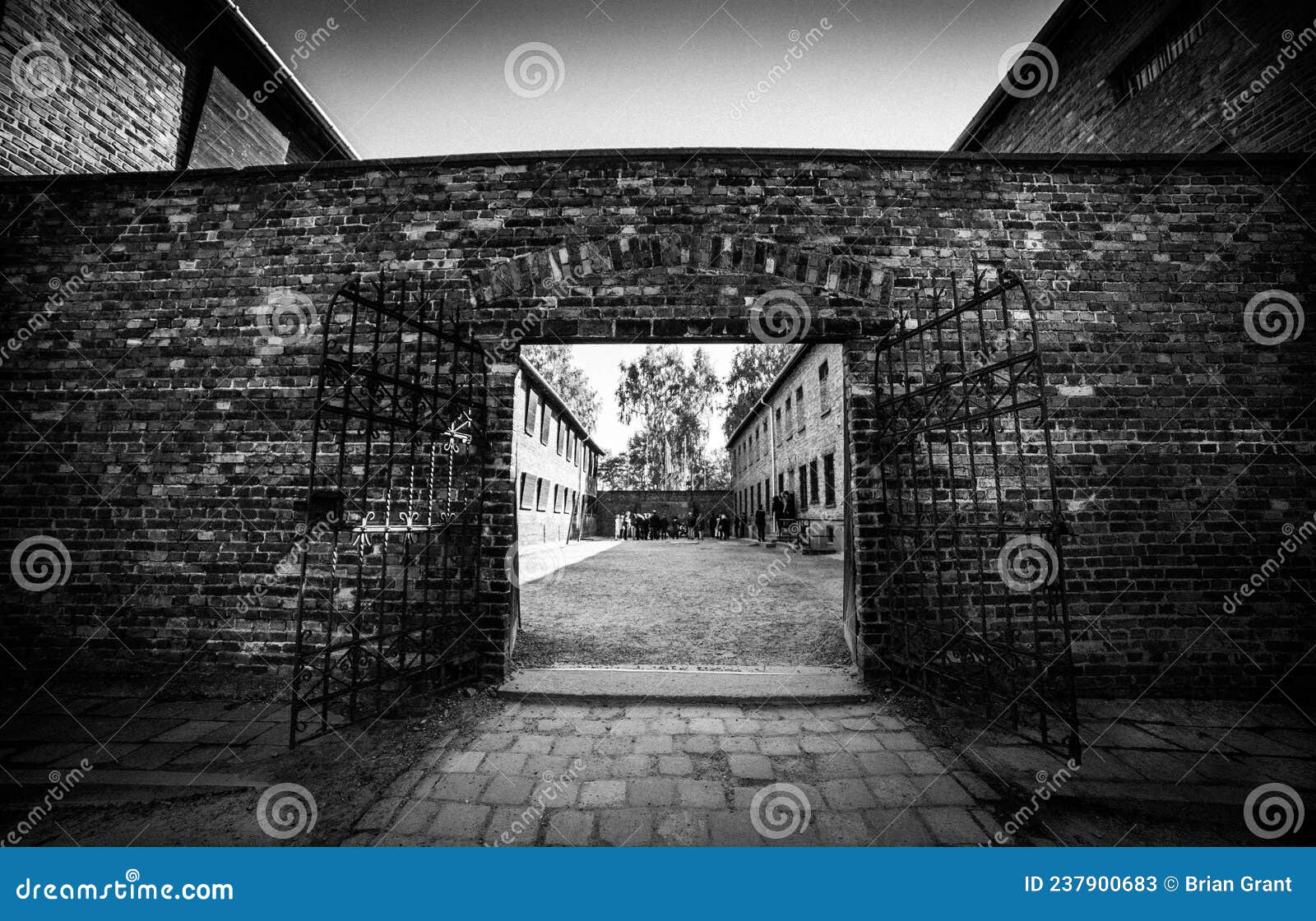 Execution Yard, Auschwitz Concentration Camp, Poland Editorial Stock ...